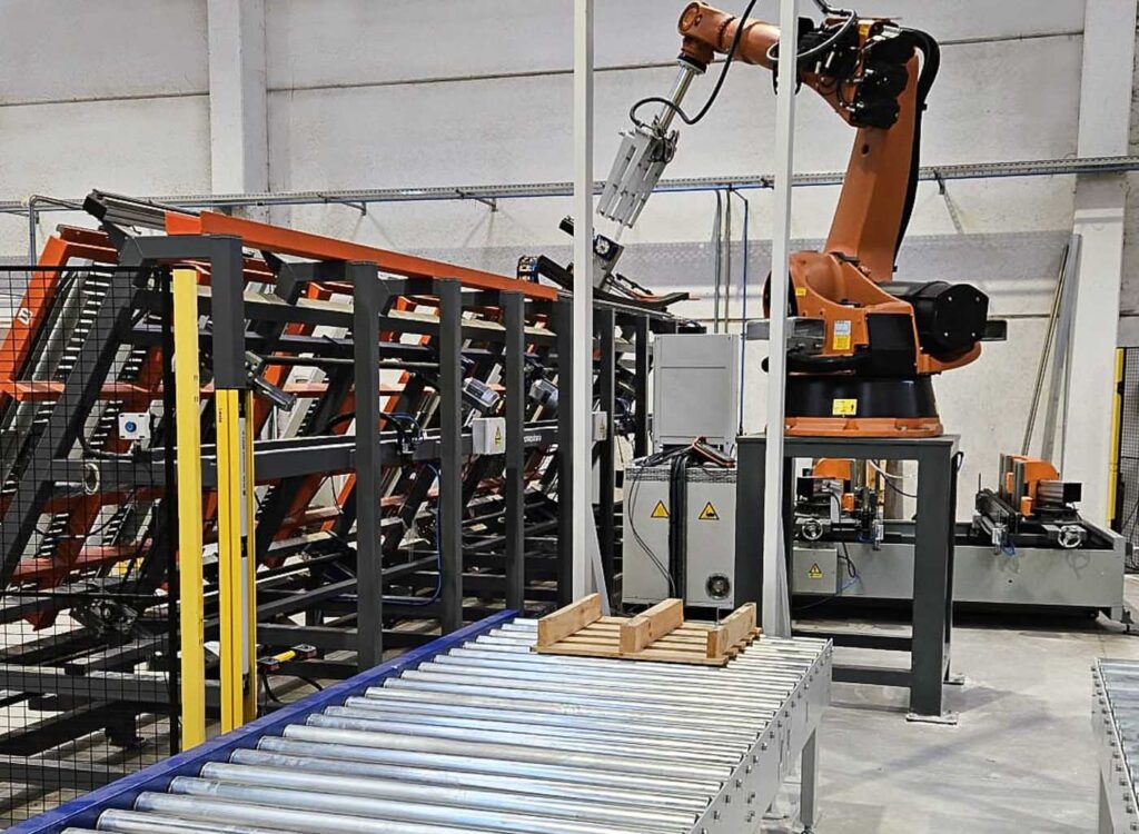 CNC Pallet Nailing Table — Robotic Arm | GWM